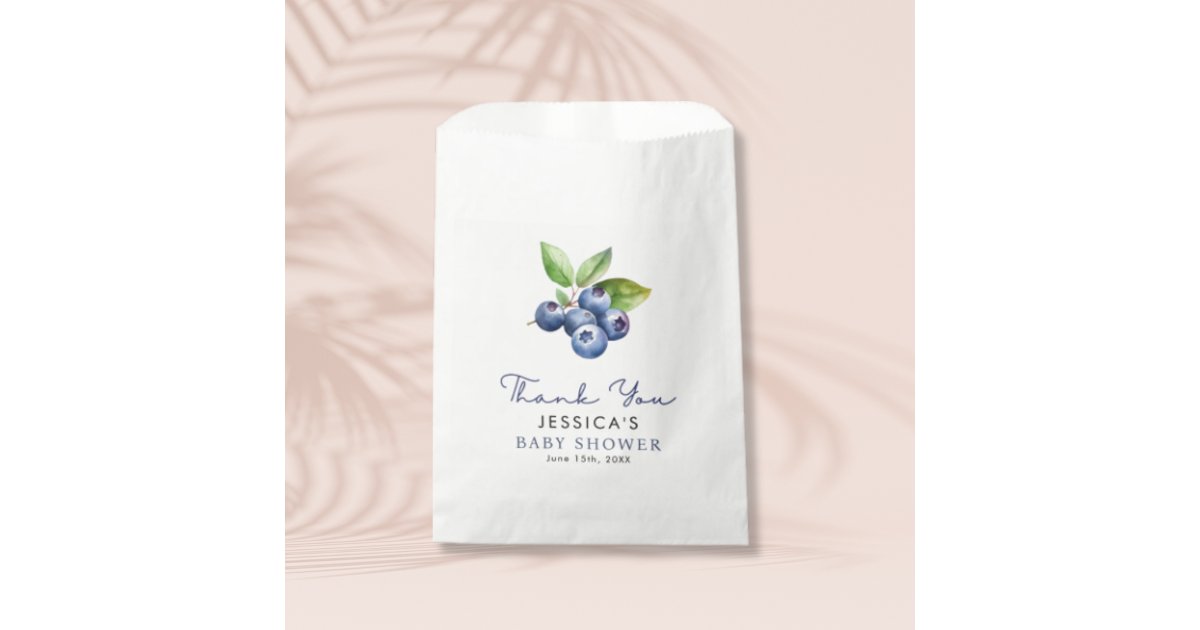 Sweet Blueberries Baby Shower Favor Bag | Zazzle