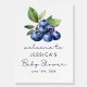 Sweet Blueberries Baby Shower Welcome Sign | Zazzle