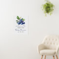 Sweet Blueberries Baby Shower Welcome Sign | Zazzle