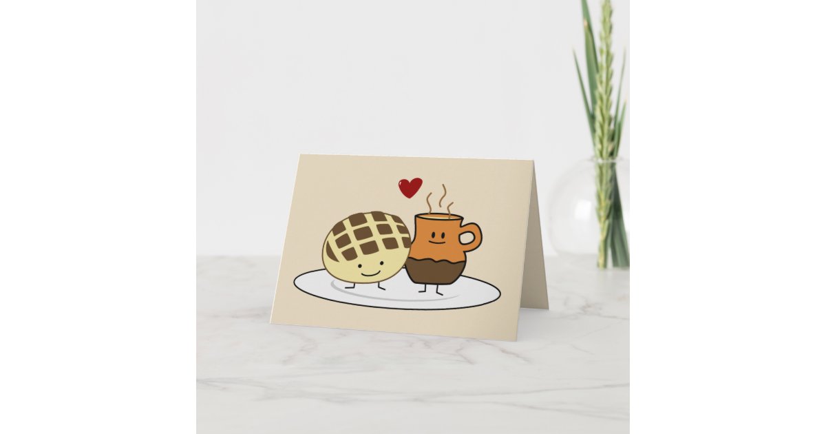 Sweet Bread Hot Chocolate Pan dulce Mexican concha Thank You Card | Zazzle