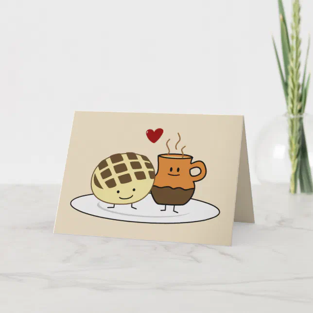 Sweet Bread Hot Chocolate Pan dulce Mexican concha Thank You Card | Zazzle