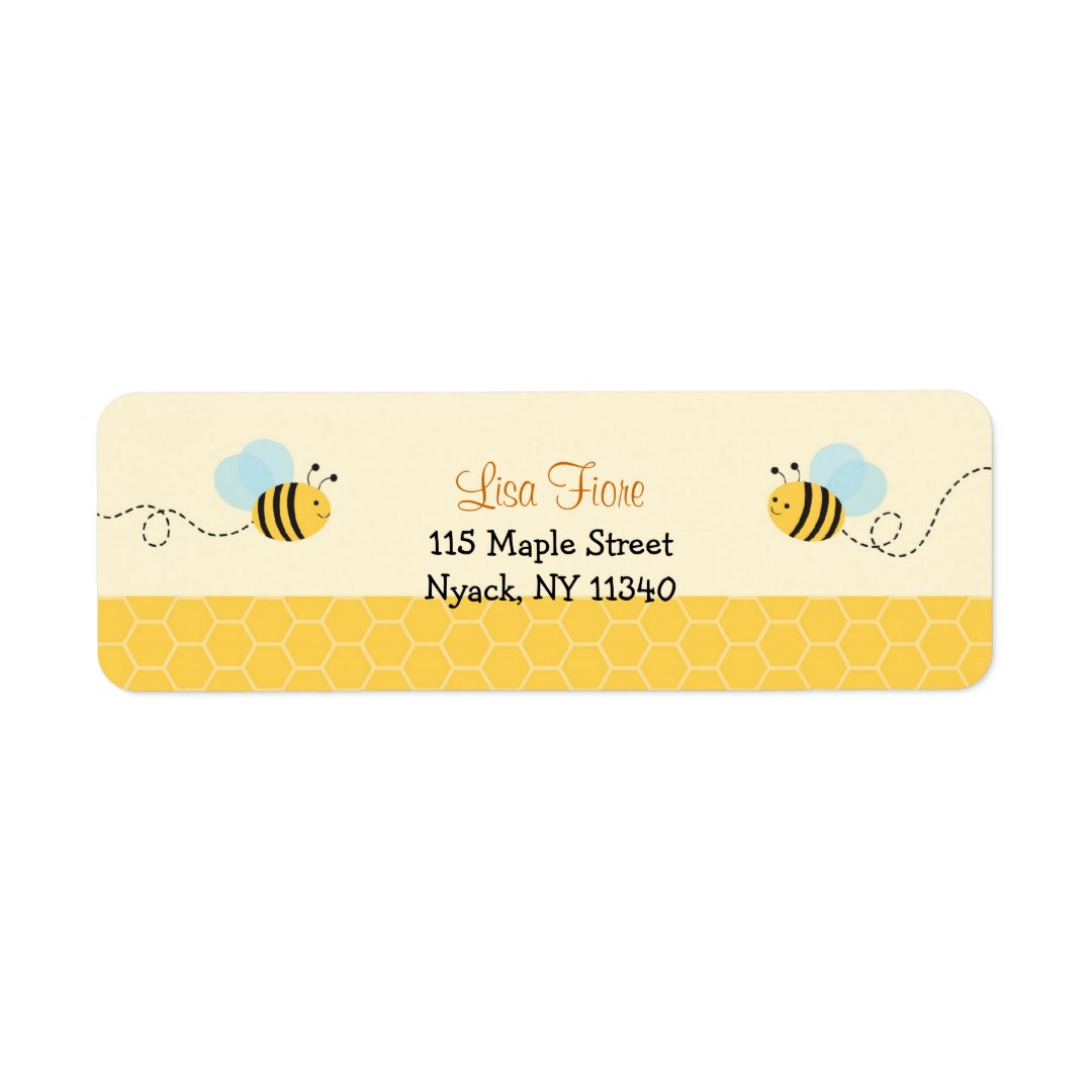 Sweet Bumble Bee Address Labels | Zazzle