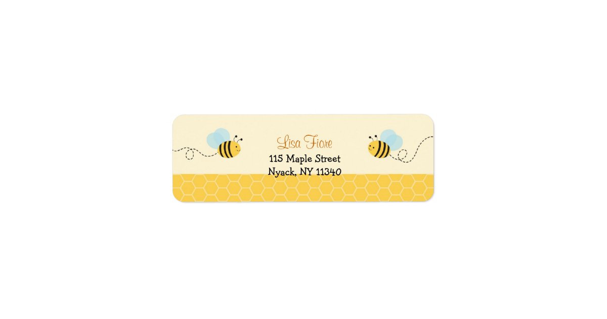 Sweet Bumble Bee Address Labels | Zazzle