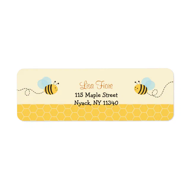Sweet Bumble Bee Address Labels | Zazzle