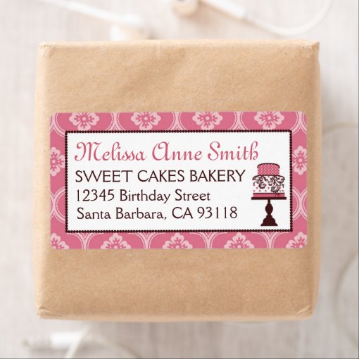 Sweet Cake Business Shipping Label | Zazzle