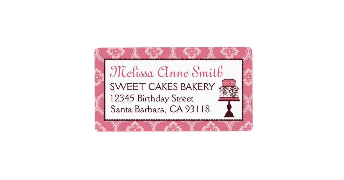 Sweet Cake Business Shipping Label | Zazzle