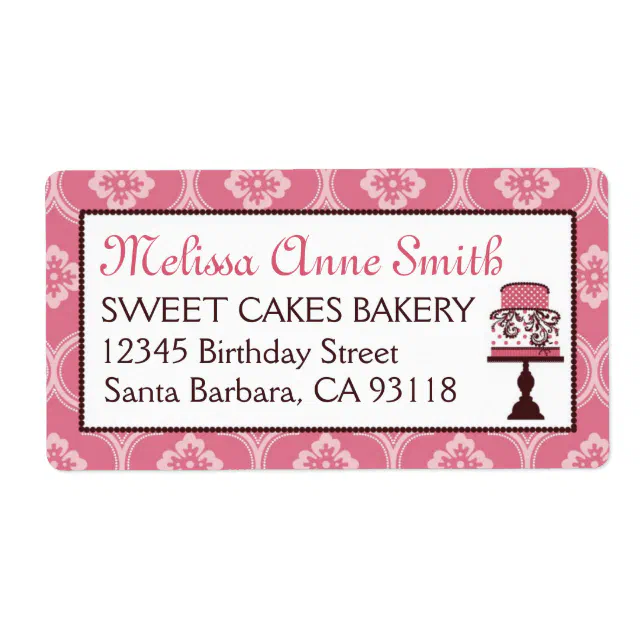 Sweet Cake Business Shipping Label | Zazzle