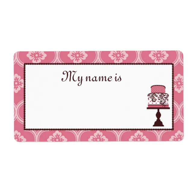 Sweet Cake Name Tag | Zazzle