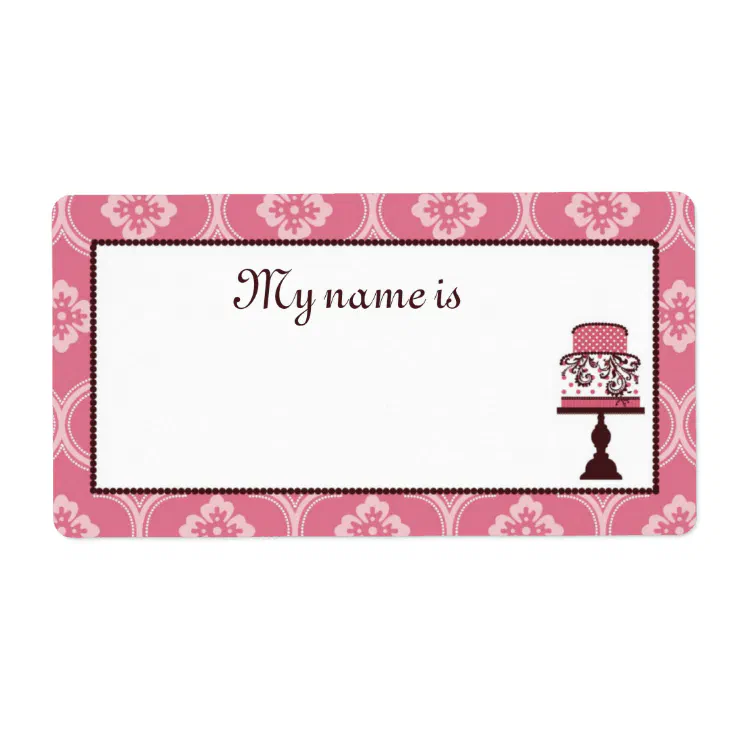 Sweet Cake Name Tag | Zazzle