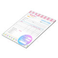 Sweet Candy Shop and Ice Cream Order Invoice Form Notepad | Zazzle