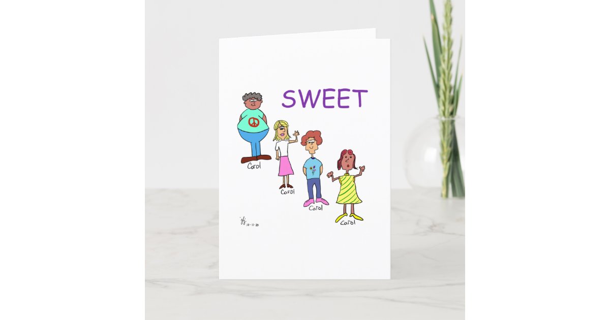 Sweet Caroline birthday card | Zazzle