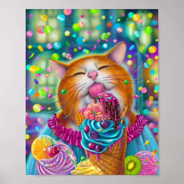 Sweet Cat Poster | Zazzle