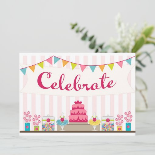 Sweet Celebration Invitation | Zazzle