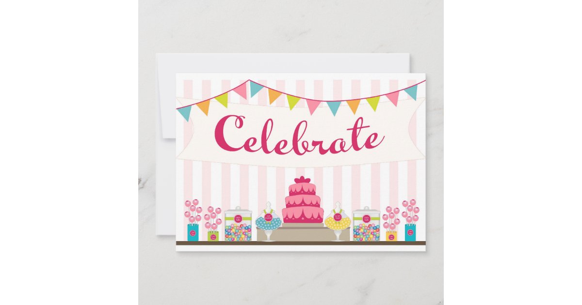 Sweet Celebration Invitation | Zazzle