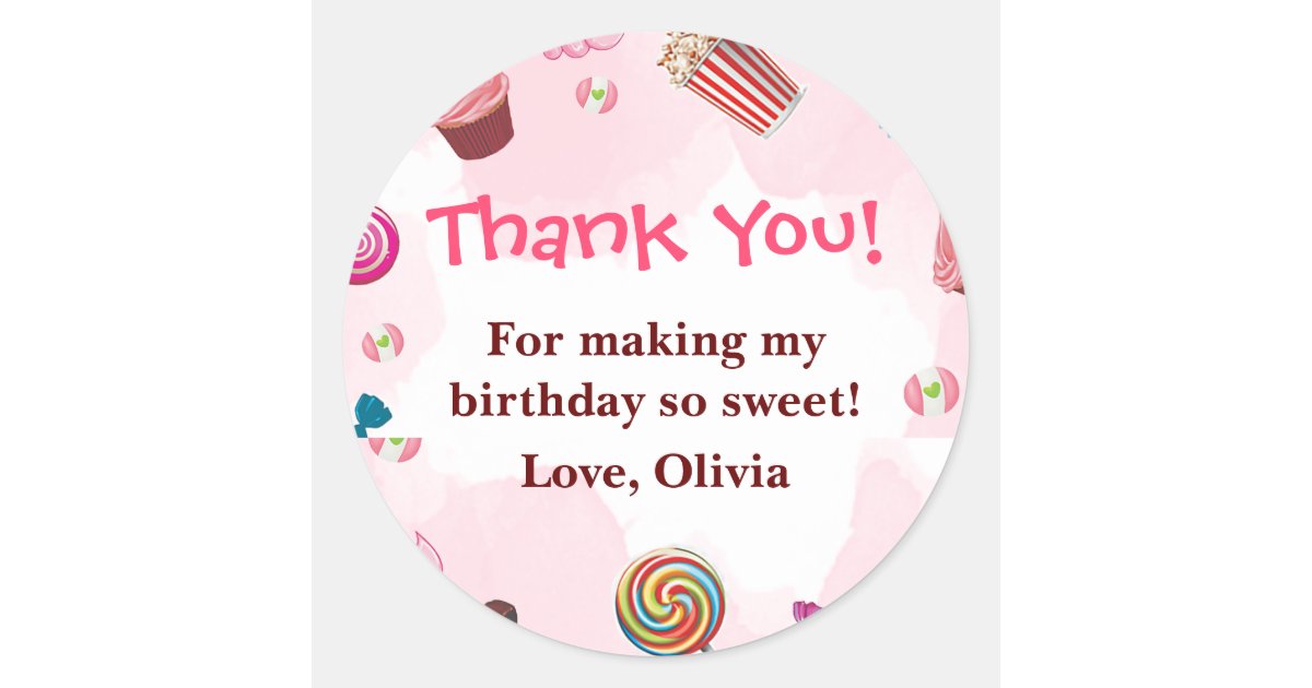Sweet Celebration Labels Birthday | Zazzle