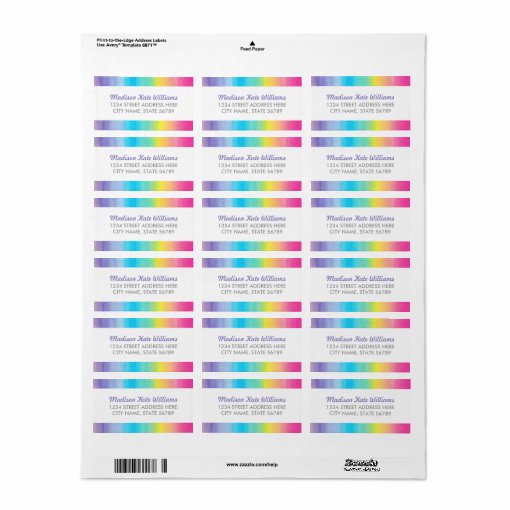 Sweet Celebration Watercolor Rainbow Address Label | Zazzle