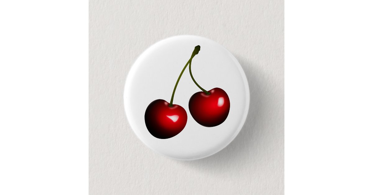 Sweet Cherries Button | Zazzle