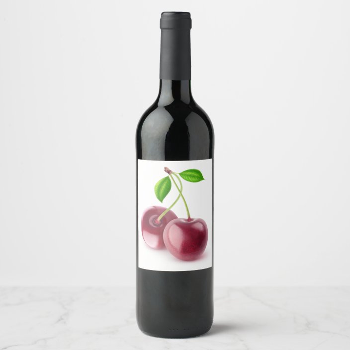 Sweet cherries wine label | Zazzle.com