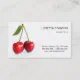 Sweet cherry business card | Zazzle