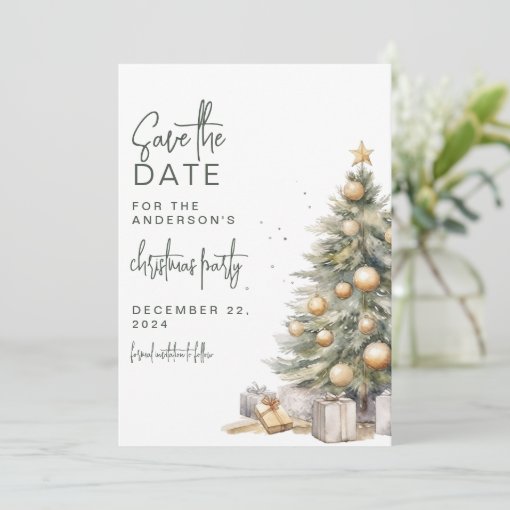 Sweet Christmas Tree | Christmas Party Save The Date | Zazzle