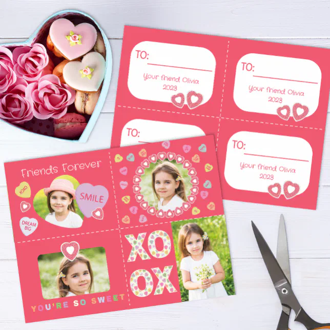 Sweet Classroom Valentine’s Day Custom Photo Cards | Zazzle
