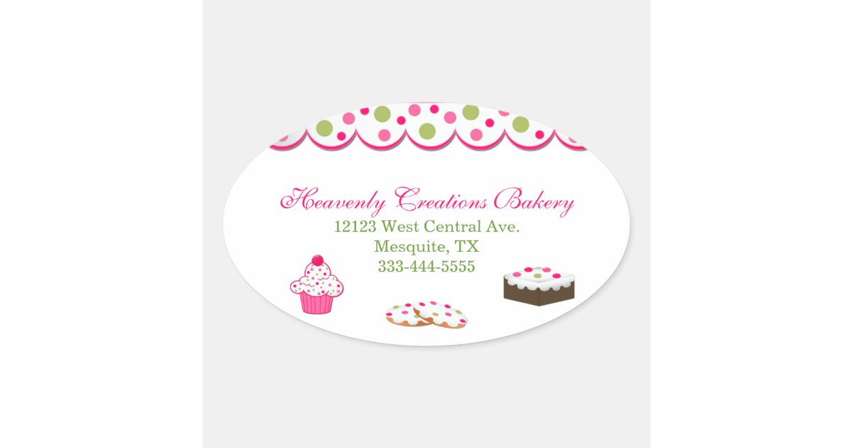 Sweet Colorful Bakery Stickers | Zazzle