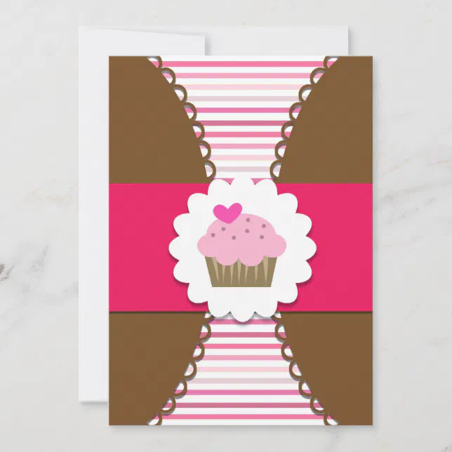 Sweet Cupcake Party Invitation for Kids | Zazzle