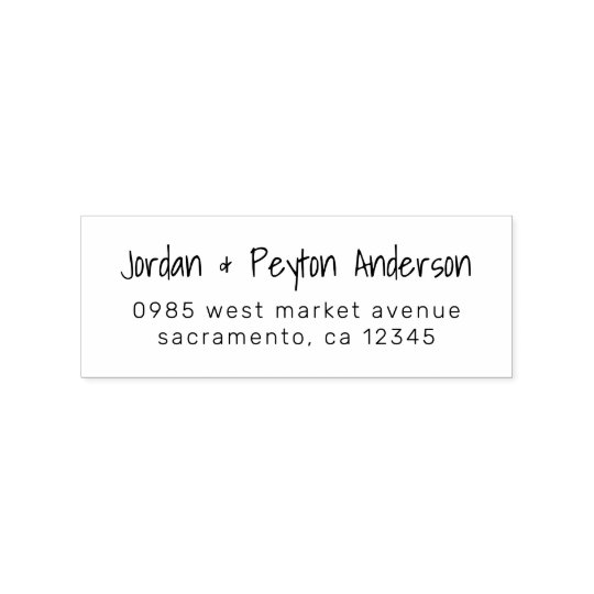 Sweet Custom Handwritten Wedding Return Address Rubber Stamp | Zazzle.com