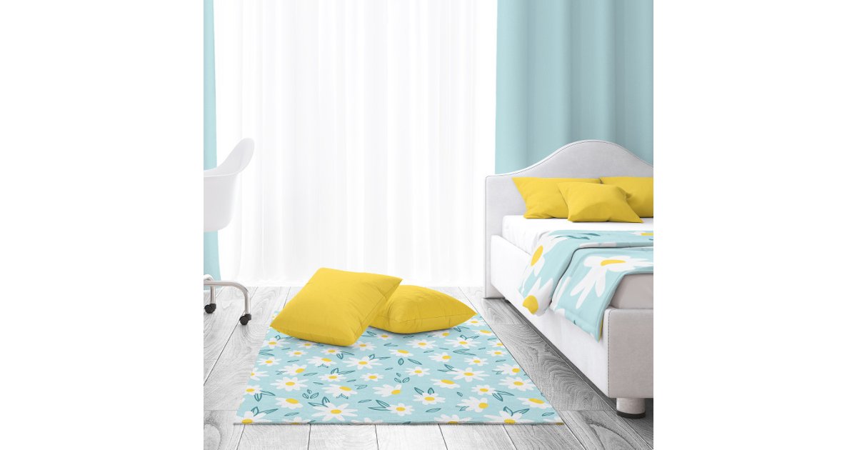 Sweet Daisies Pattern Rug | Zazzle