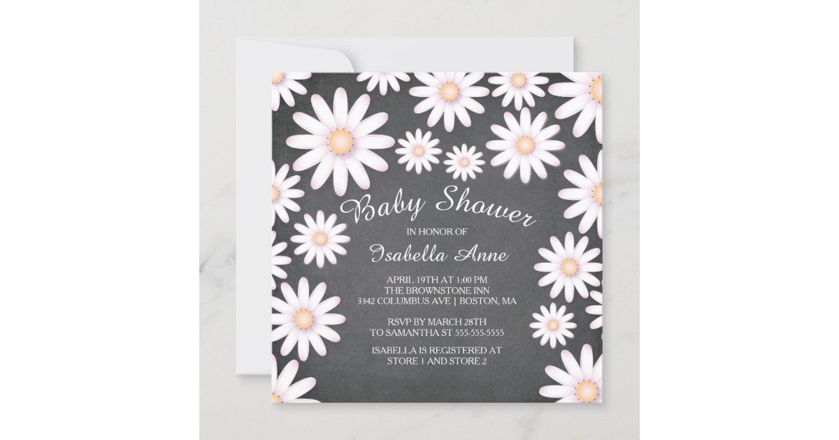 Sweet Daisy Neutral Baby Shower Invitation | Zazzle