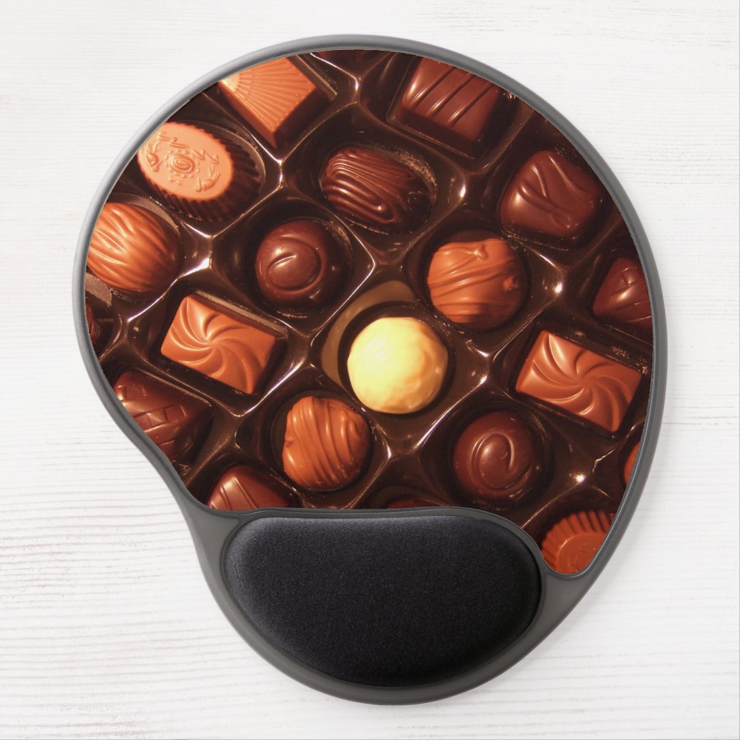 Sweet Delights Chocolate Pattern Gel Mouse Pad | Zazzle