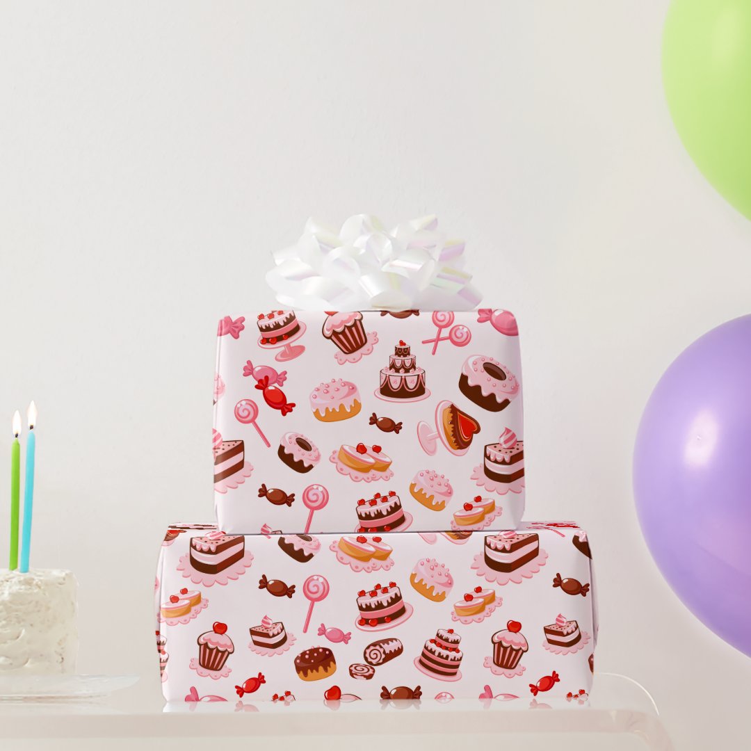 Sweet Dessert Wrapping Paper | Zazzle