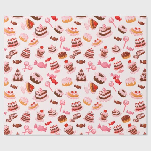 Sweet Dessert Wrapping Paper | Zazzle