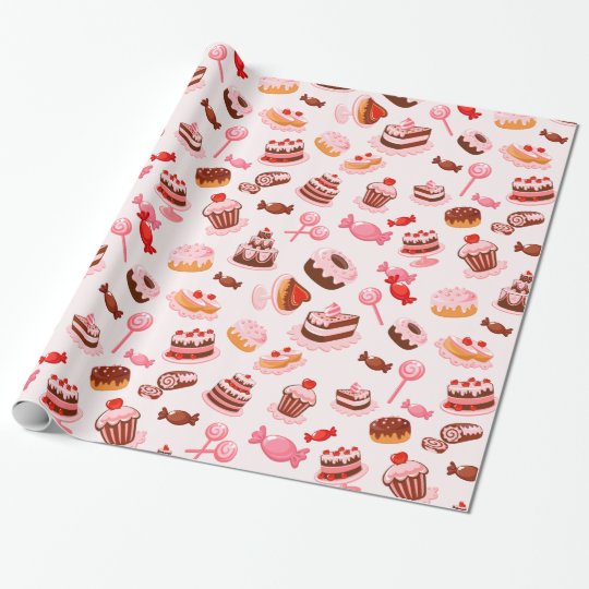 Sweet Dessert Wrapping Paper | Zazzle.com