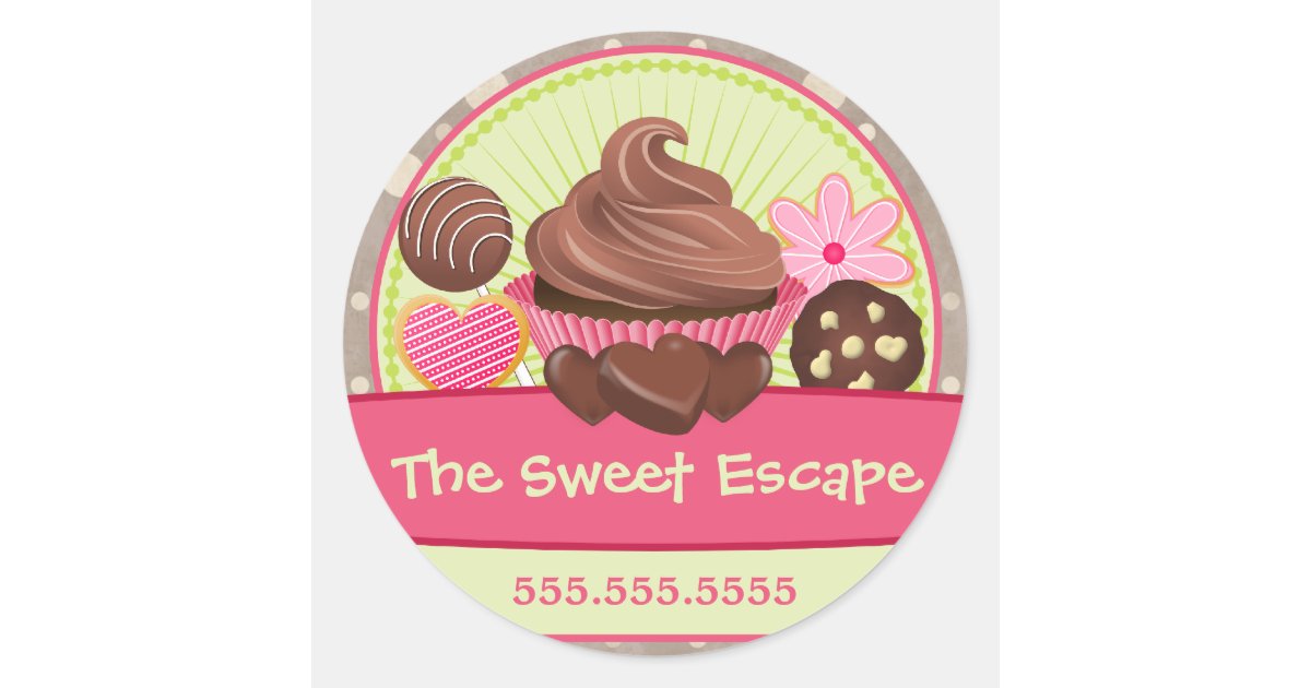 Sweet Desserts Classic Round Sticker | Zazzle