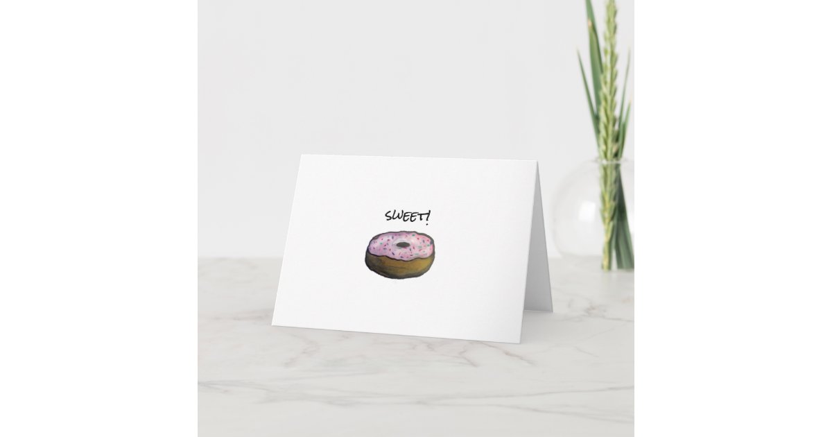 Sweet Donut Card, Birthday, Congratulations Card | Zazzle