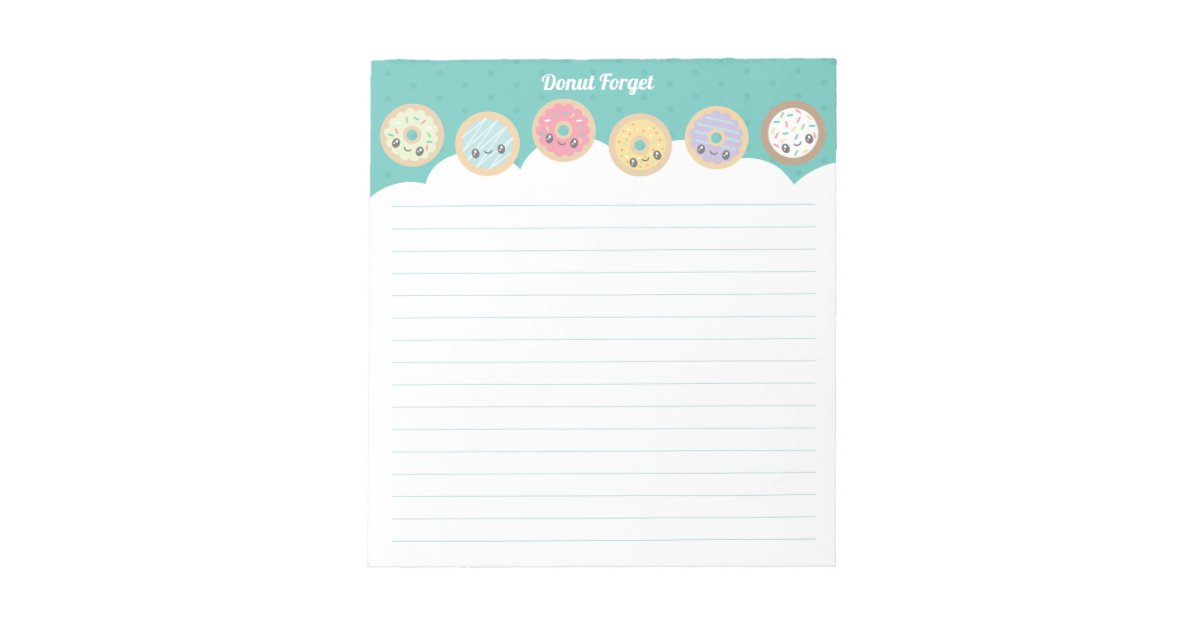 Sweet Donuts Notepad | Zazzle