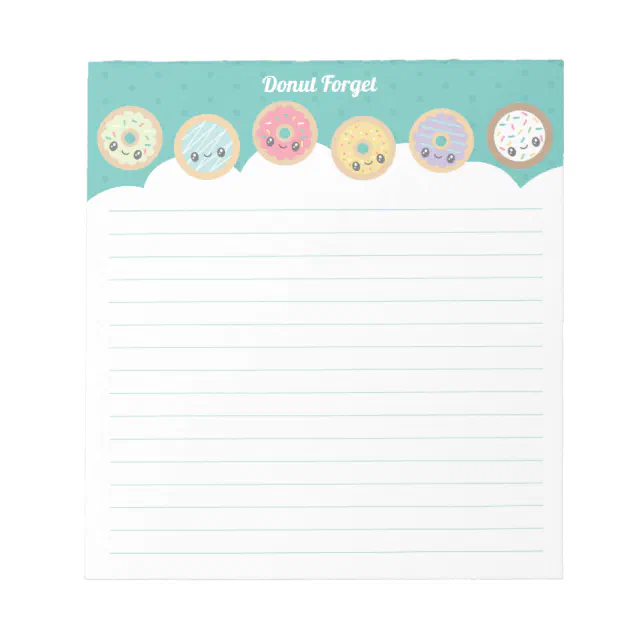 Sweet Donuts Notepad | Zazzle