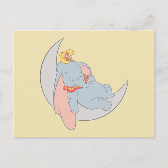 Sweet Dumbo and Timothy Sleeping Postcard | Zazzle.com