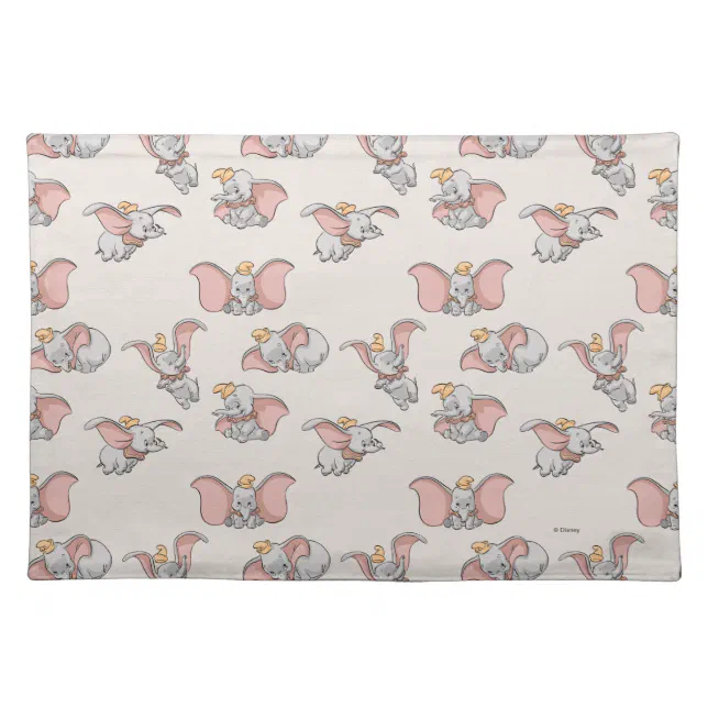 Sweet Dumbo Pattern Cloth Placemat | Zazzle