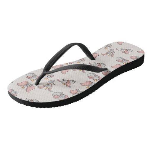 Sweet Dumbo Pattern Flip Flops | Zazzle
