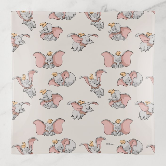 Sweet Dumbo Pattern Trinket Tray | Zazzle.com