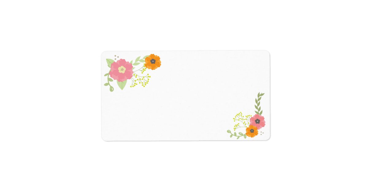 Sweet Flower Garden Blank Labels | Zazzle