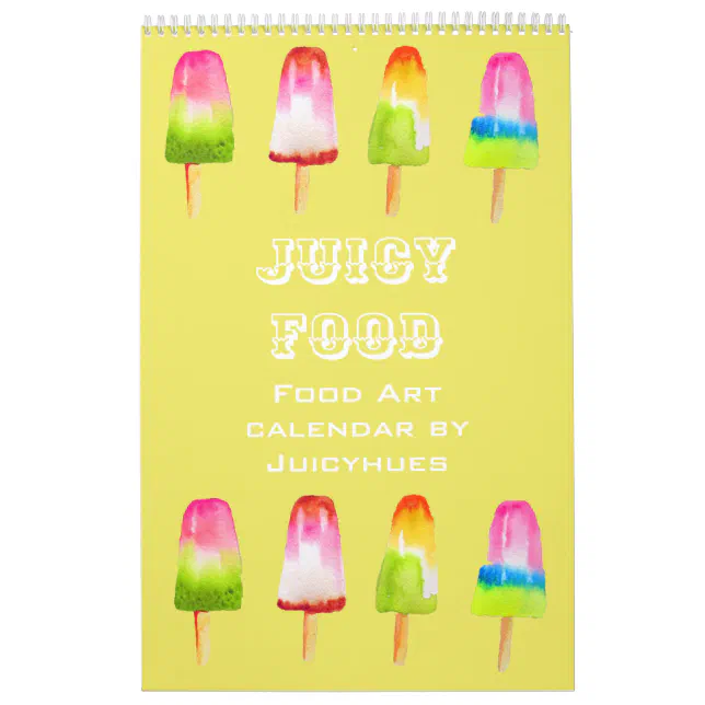 Sweet food cute modern illustration girl calendar | Zazzle