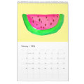 Sweet food cute modern illustration girl calendar | Zazzle