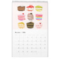 Sweet food cute modern illustration girl calendar | Zazzle