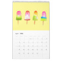 Sweet food cute modern illustration girl calendar | Zazzle