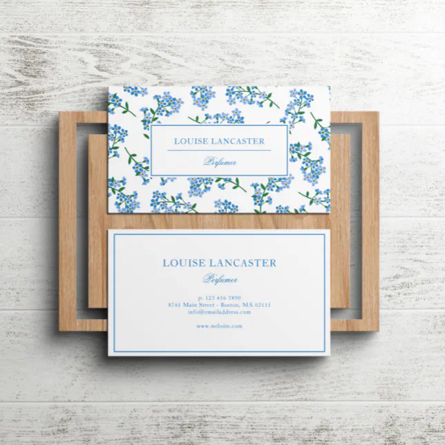 Sweet Forget-Me-Not Pattern Business Card | Zazzle