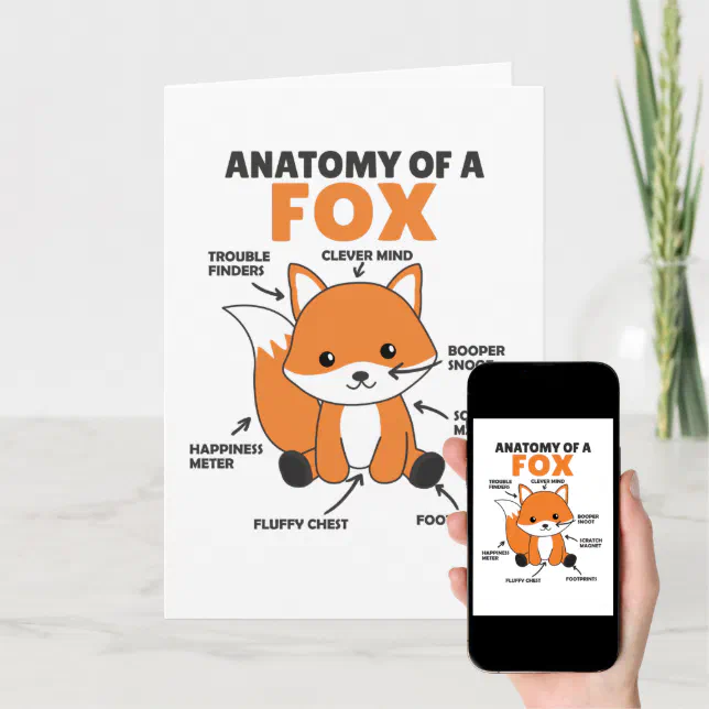 Sweet Fox Explanation Anatomy Of Fox Card | Zazzle
