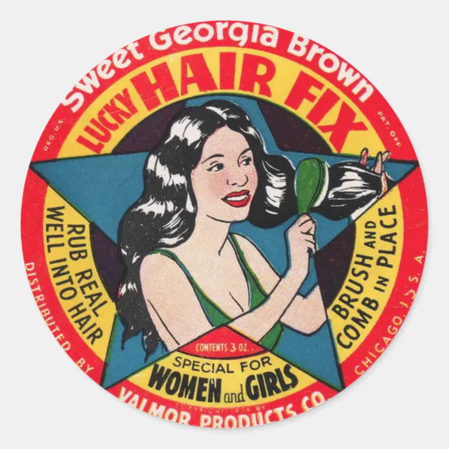 Sweet Georgia Brown Classic Round Sticker | Zazzle